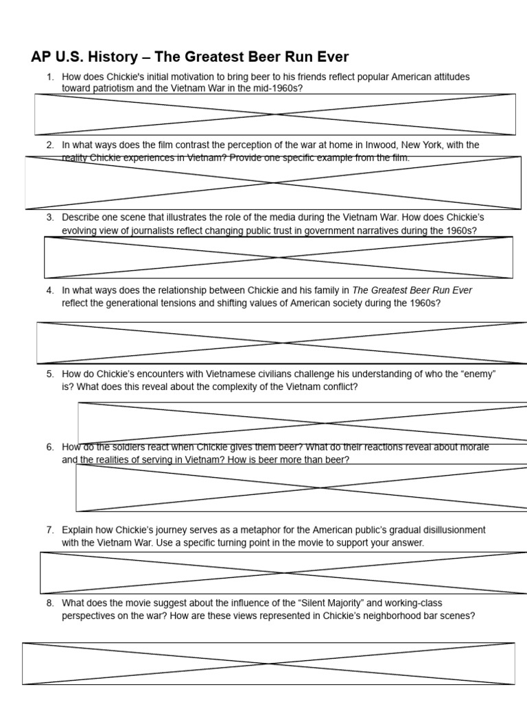 2025+the+Greatest+Beer+Run+Ever+%E2%80%93+Short+Answer+Questions | PDF ...