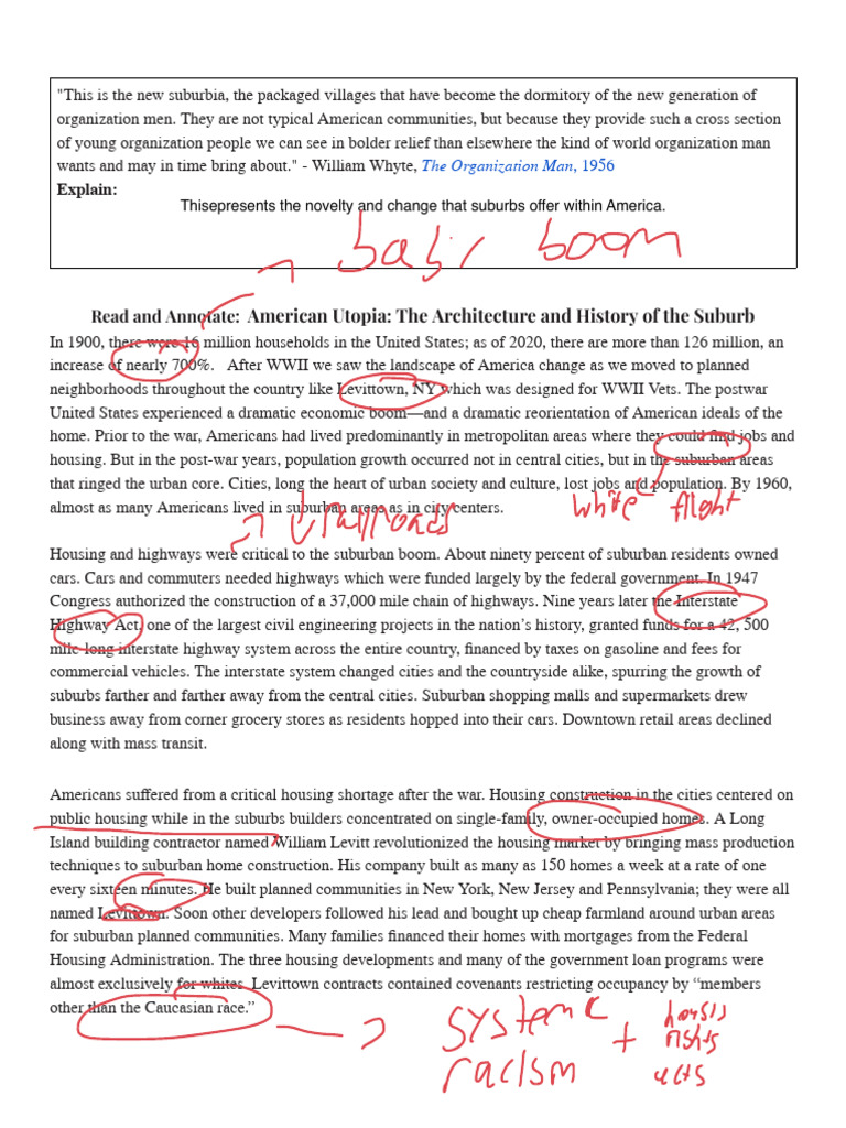 Suburban Transformation in Post-War America | PDF | Beat Generation ...