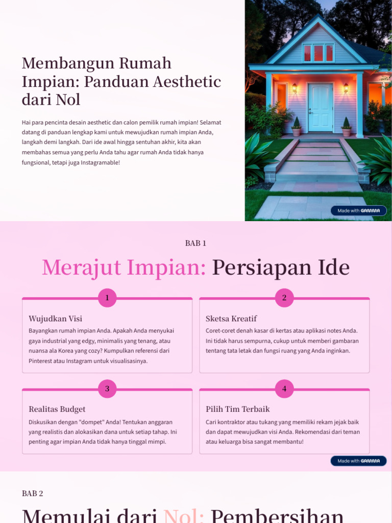 Panduan Membangun Rumah Aesthetic | PDF