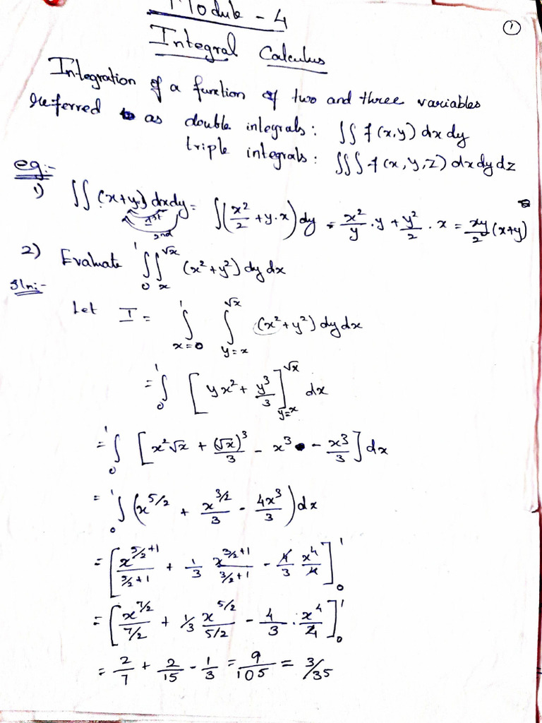 Module 1 Integral Calculus | PDF