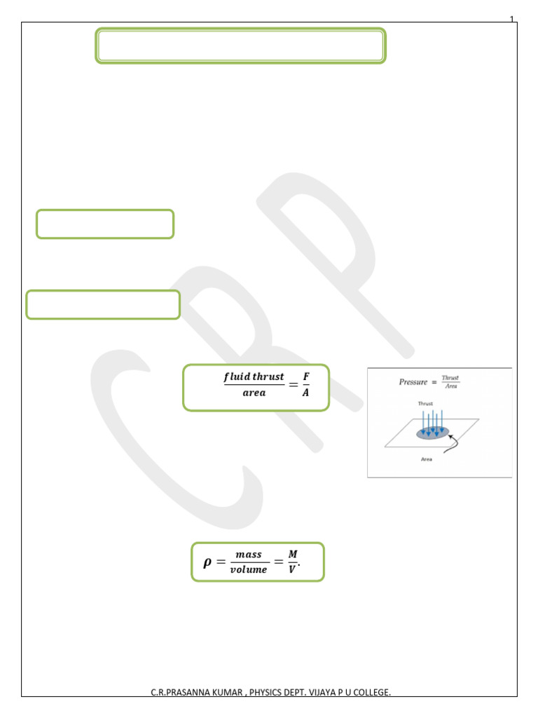 Mechanical Properties of Fluids_2 | PDF | Pressure | Viscosity