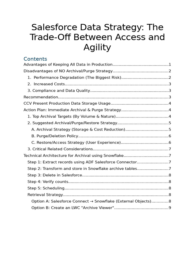 Salesforce Data Archival Strategy Guide | PDF | Databases | Computer ...