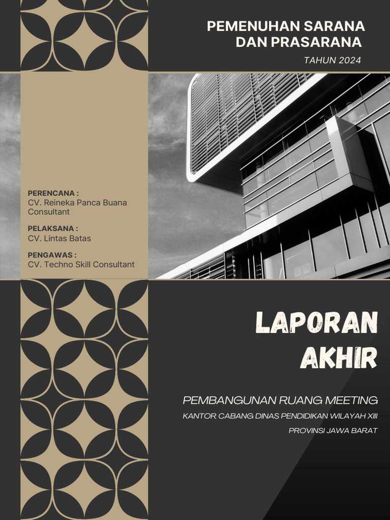 Sampul Proposal Proyek Perumahan Geometri Sederhana Abu-Abu Dan Krem | PDF