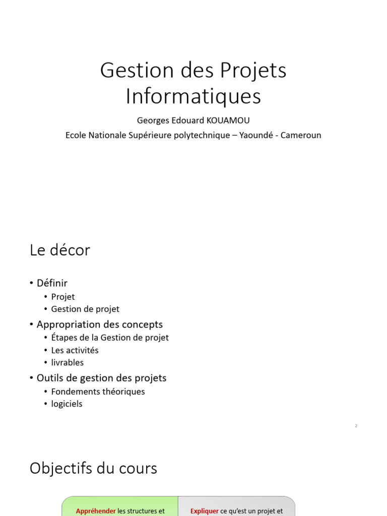 Introduction à la Gestion de Projet | PDF | Gestion de projet ...