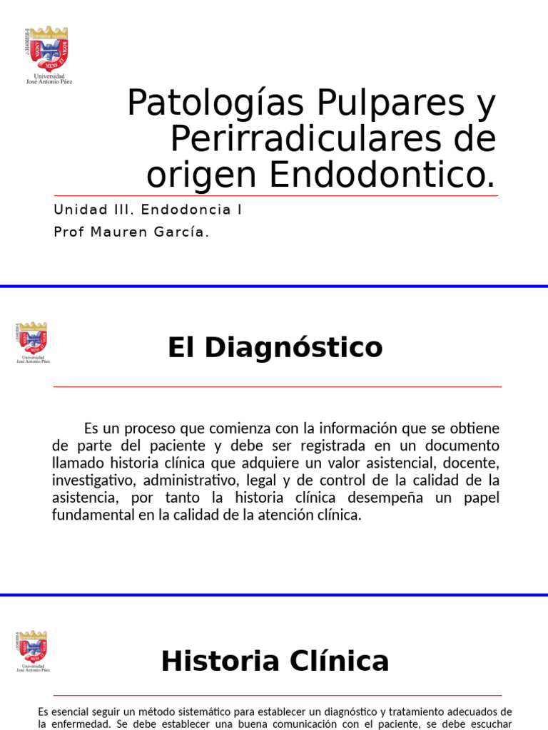 Clase Parologias Pulpares y Perirradiculares MAUREN | PDF ...