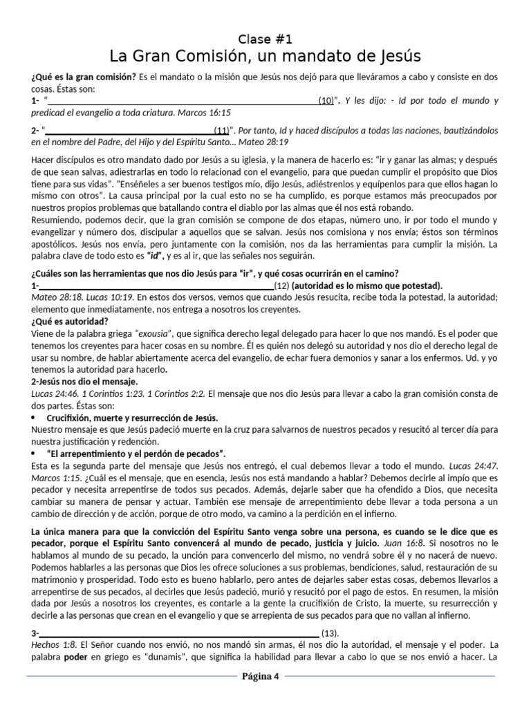 1-La gran comisión es un mandato | PDF | Gran comisión | Jesús