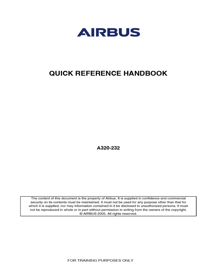 Airbus a320 Qrh (1) | PDF | Aviation | Aircraft