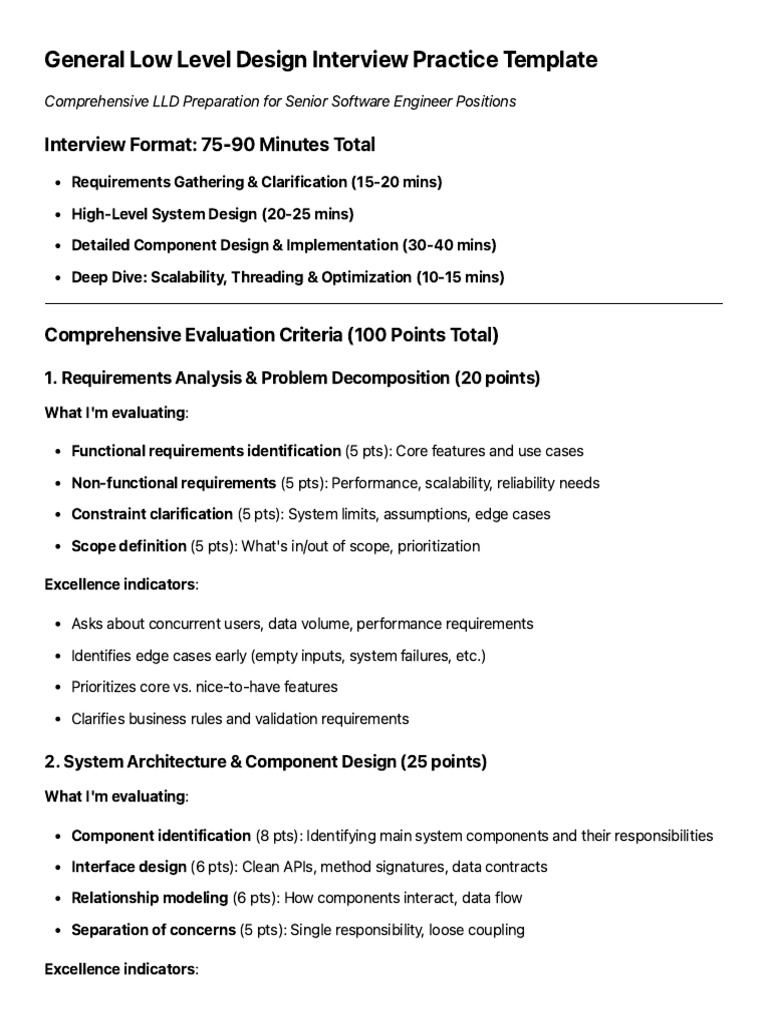 Low Level Design Interview Guide | PDF | Scalability | System
