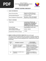 Market Scoping Checklist for 2025 Gawad Bayanihan | PDF
