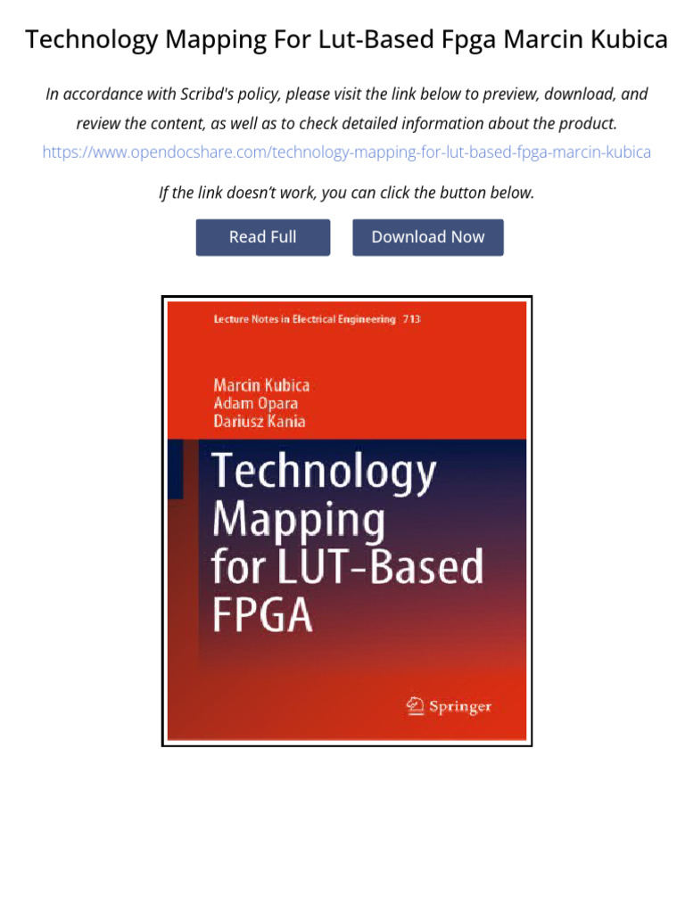 Technology Mapping for LUT-Based FPGA Marcin Kubica | PDF | Field ...