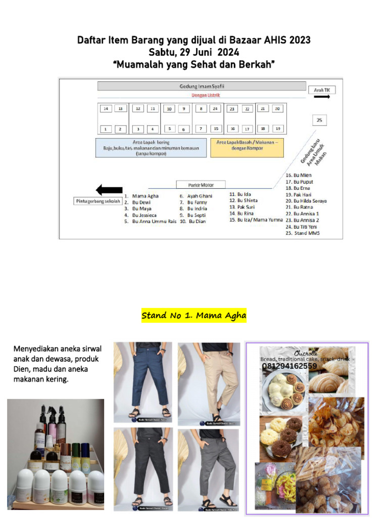 Barang Menarik di Bazaar AHIS 2023 | PDF