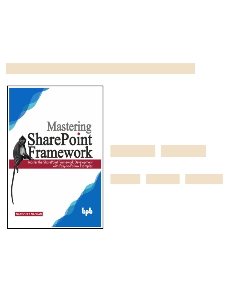 Mastering Sharepoint Framework X available full chapters | PDF