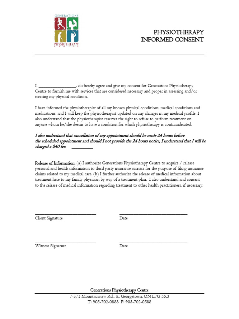 Consent Form PT | PDF