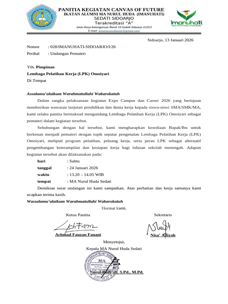 Undangan Pemateri Expo Campus 2026 | PDF