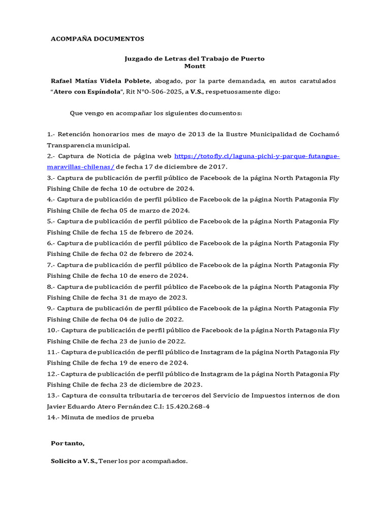 Acompaña Docuemntos Javier Atero | PDF