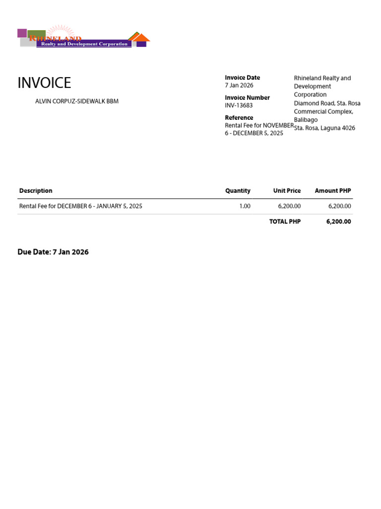 Invoice INV 13683 | PDF