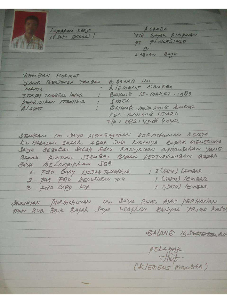 File Lampiran Lamaran Pekerjaan | PDF