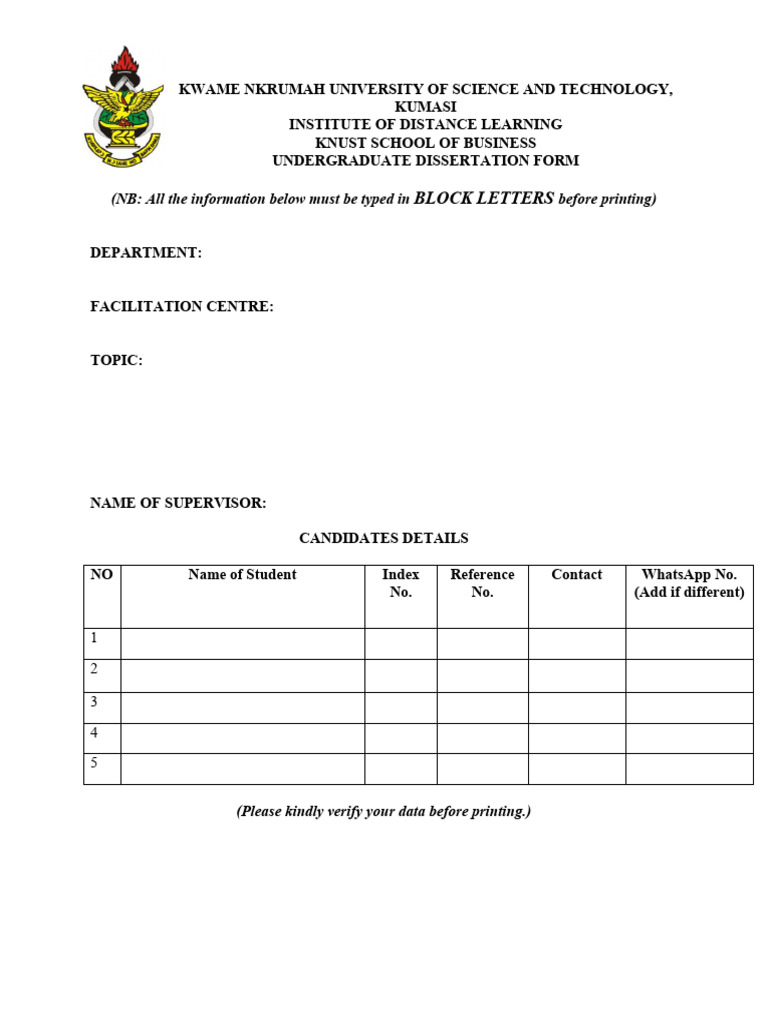 IDL Thesis Assessment Form FINAL 1 | PDF