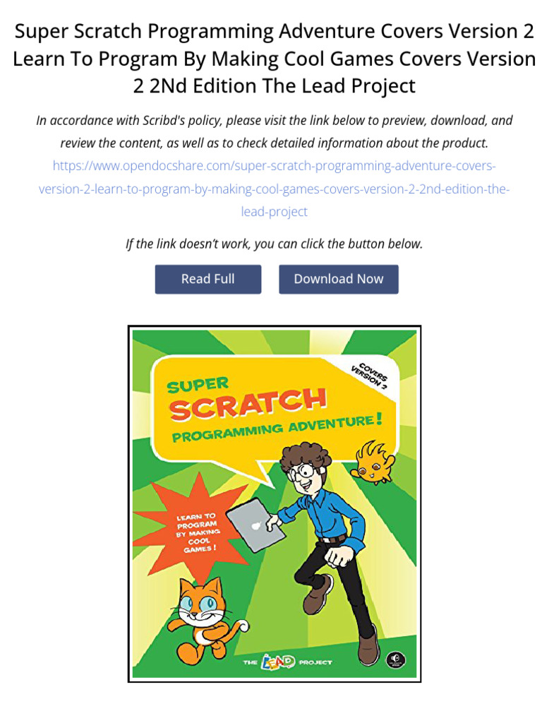 Super Scratch Programming Adventure Covers Version 2 Learn to Program ...