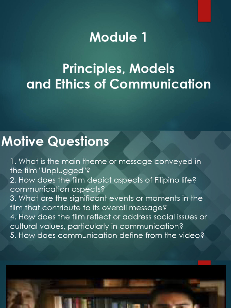 Module 1-Principles, Models and Ethics of Communication.pptx (1) | PDF ...