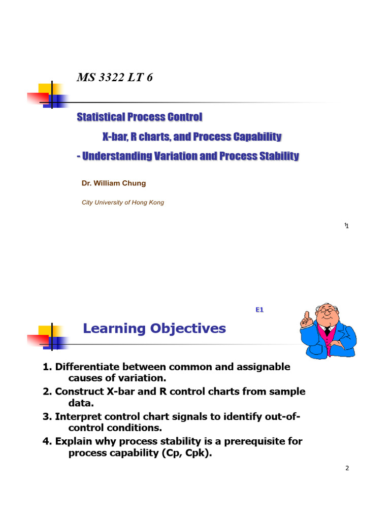 6 SPC I (X-bar R Cpk)-(Full Page) 2 | PDF | Scientific Method ...