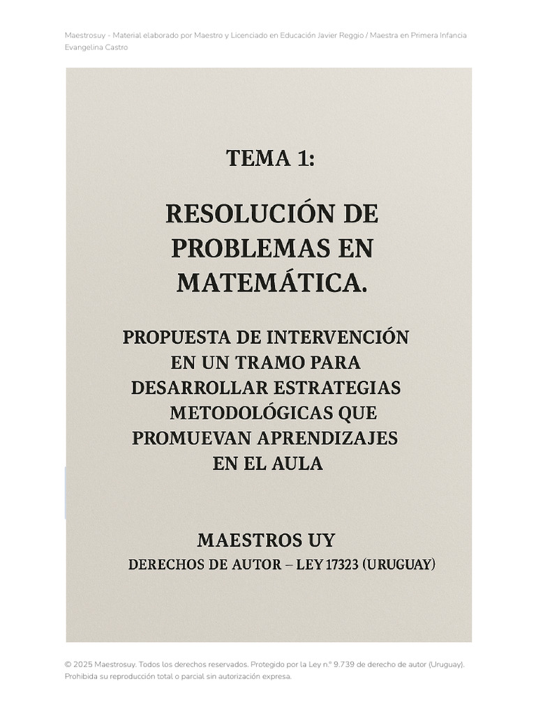 Estrategias de Resolución de Problemas Matemáticos | PDF | Enseñando ...