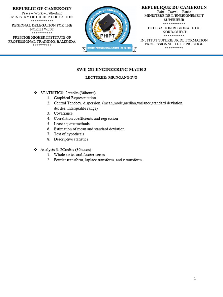 Engineering Math 3 | PDF | Histogram | Pie Chart