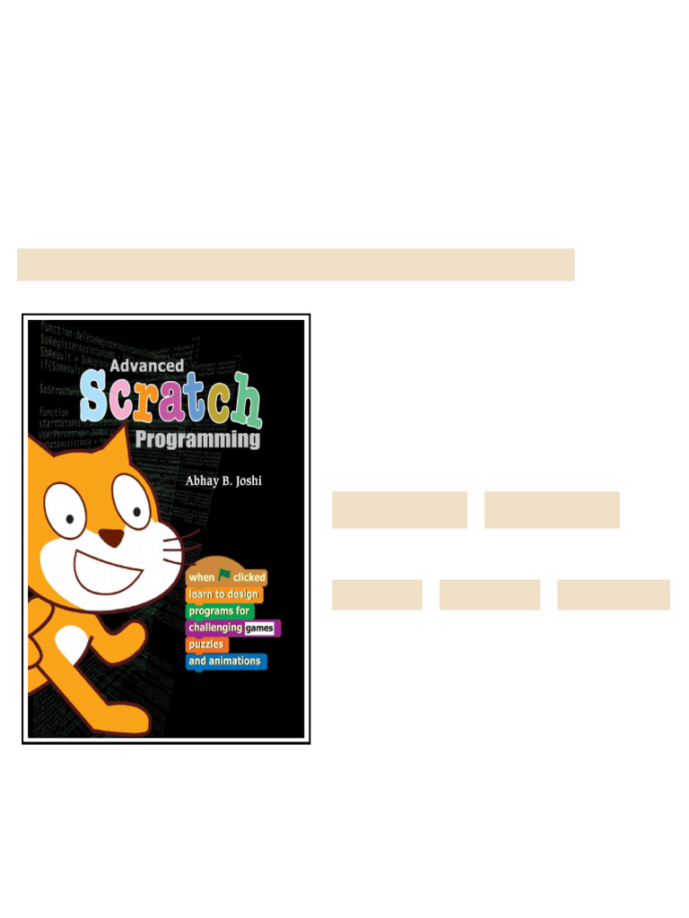 Advanced Scratch Programming Learn to design programs for challenging ...