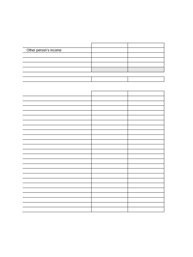 Income and Expense Worksheet | PDF