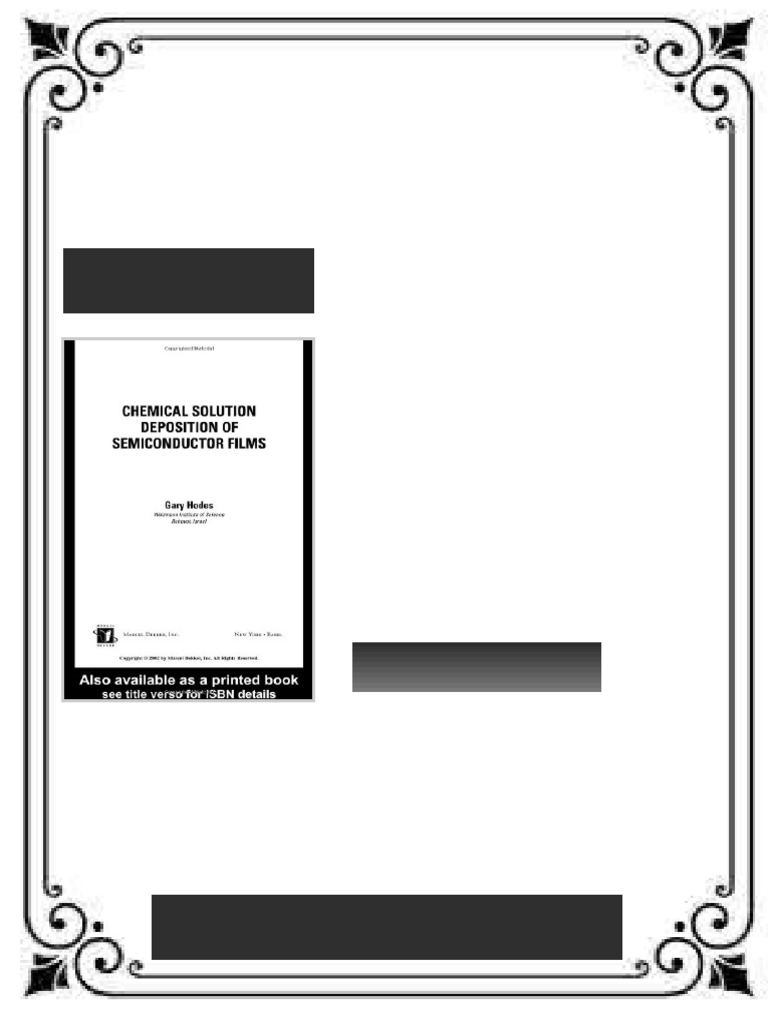 Chemical Solution Deposition Of Semiconductor Films Food Science ...