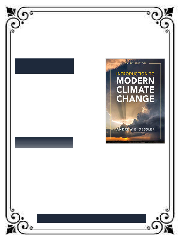 Introduction to Modern Climate Change 3rd Edition Andrew E. Dessler ...