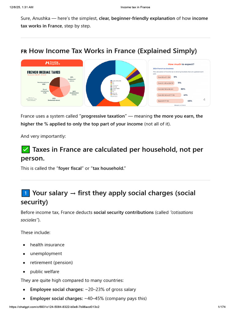 Income Tax in France | PDF | Cost Of Living | Tax Bracket