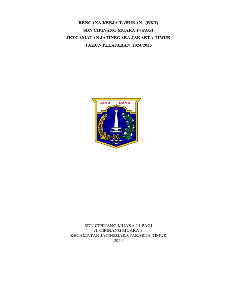 RKT SDN Cipinang Muara 2024/2025 | PDF