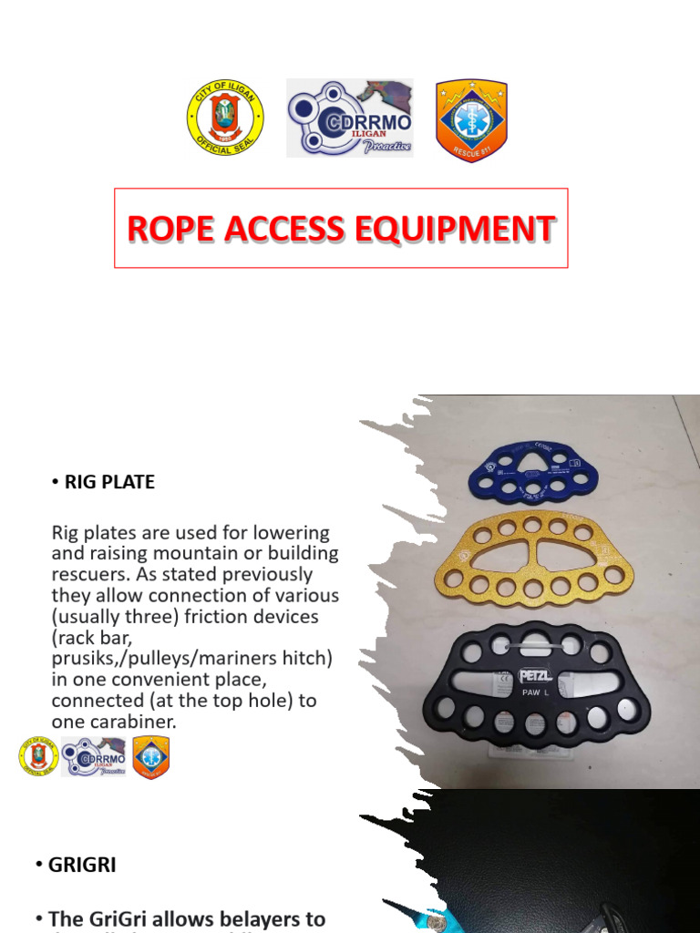 Rope Access Equipment | PDF | Manufactured Goods | Rock Climbing