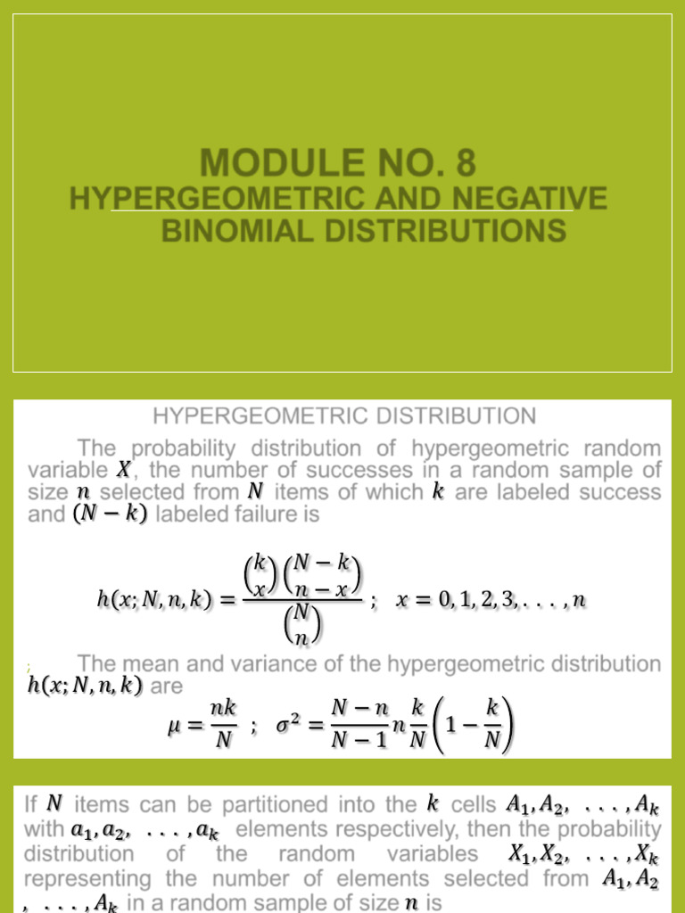 Module 8 | PDF | Probability Distribution | Probability