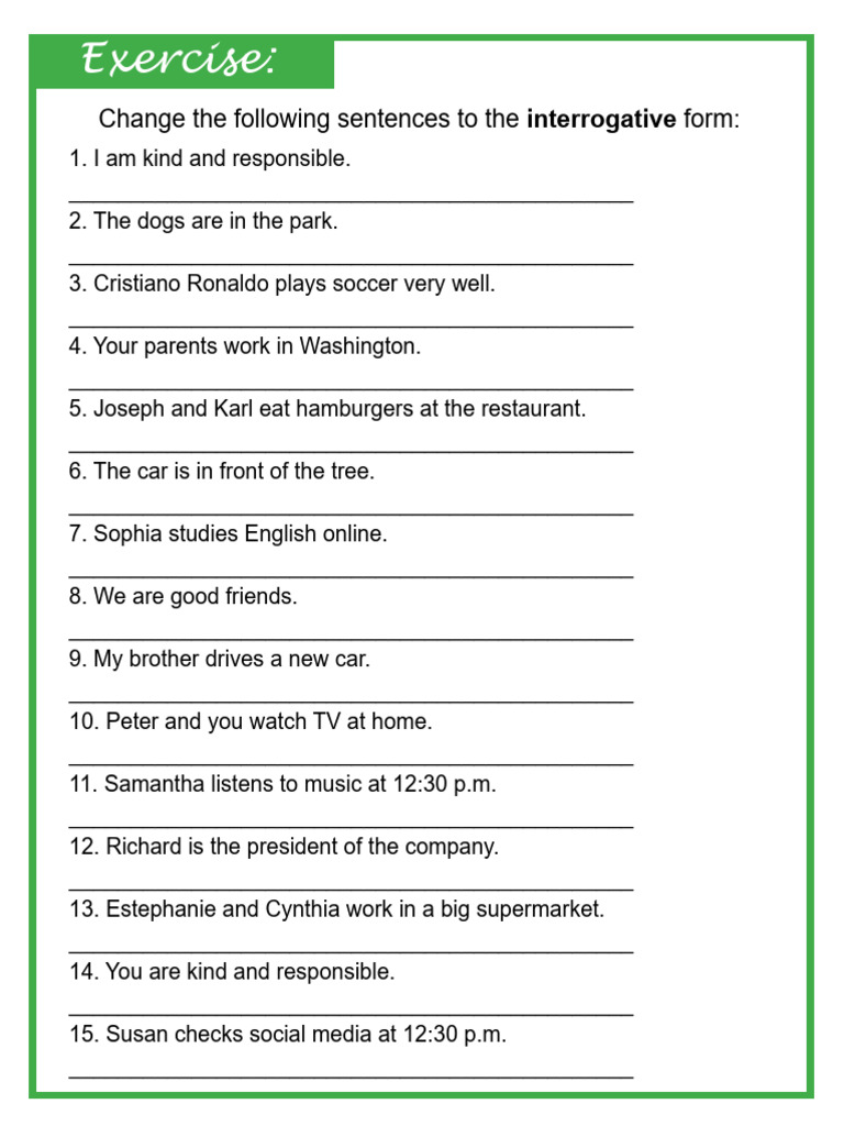 Exercise Interrogative Aux2 | PDF