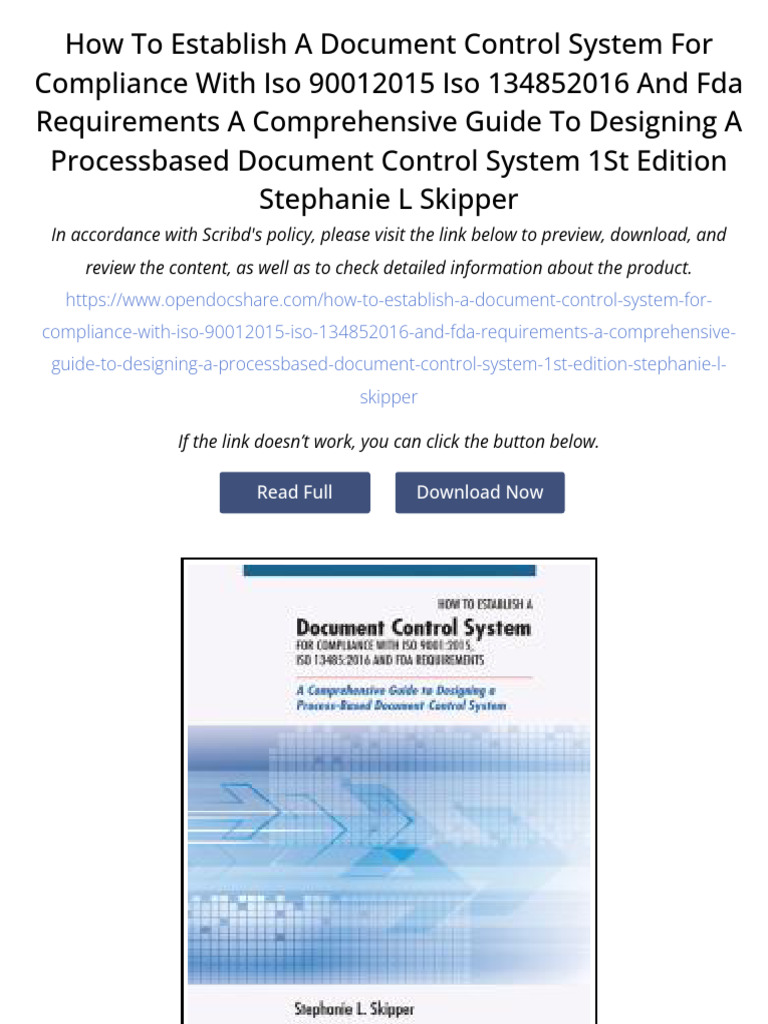 How To Establish A Document Control System For Compliance With Iso ...