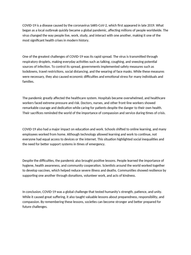 Impact of COVID-19 on Society and Health | PDF