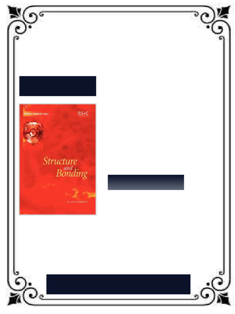 STRUCTURE AND BONDING Tutorial Chemistry Texts 1st Edition Barrett ...