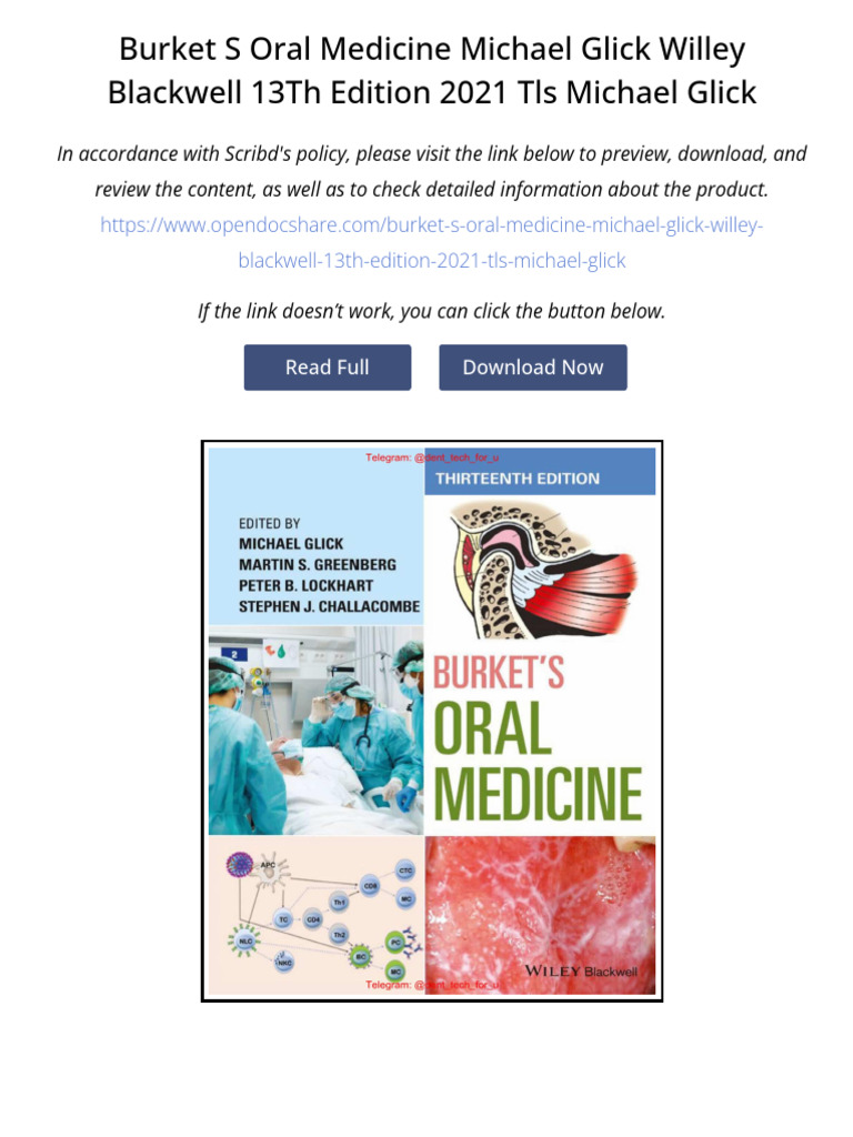Burket s Oral Medicine Michael Glick Willey Blackwell 13th Edition 2021 ...