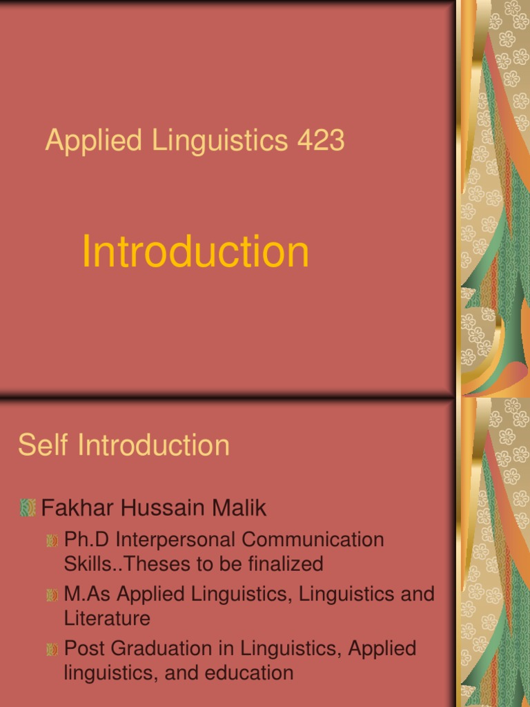 Applied Linguistics-An Introduction | PDF | Applied Linguistics ...