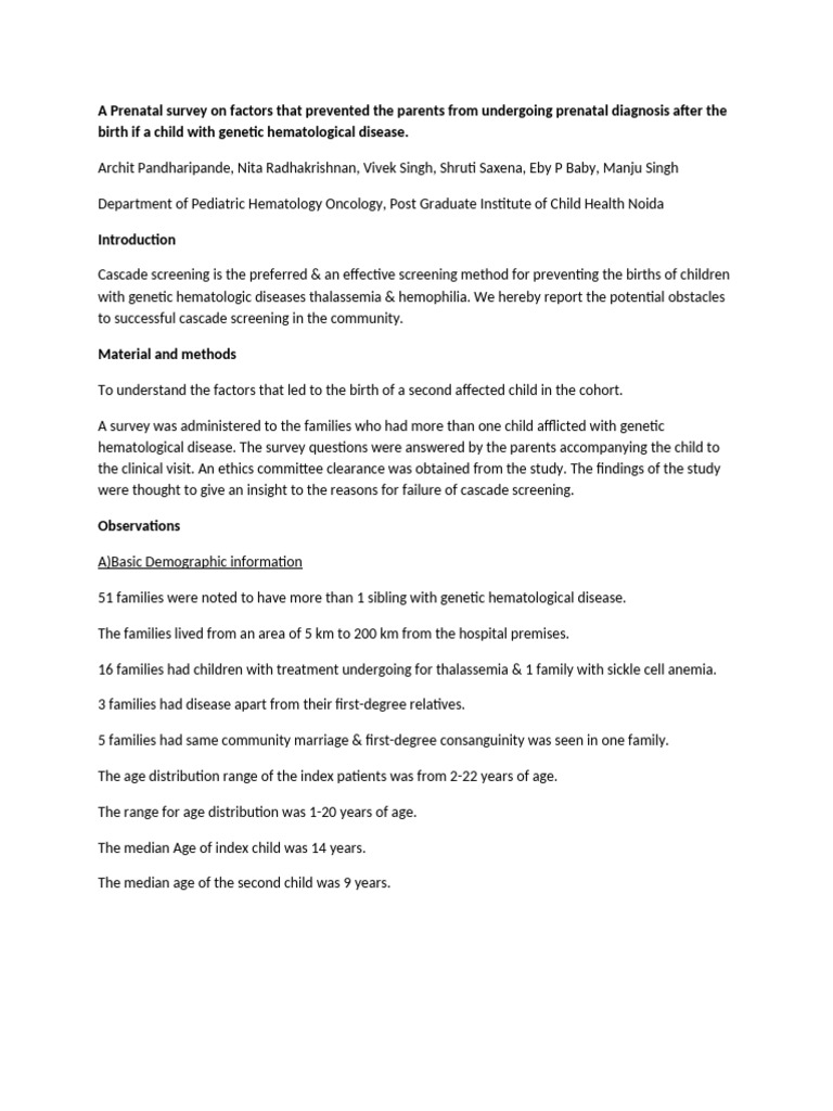 Cascade Thal Archi Format | PDF | Medical Specialties | Diseases And Disorders