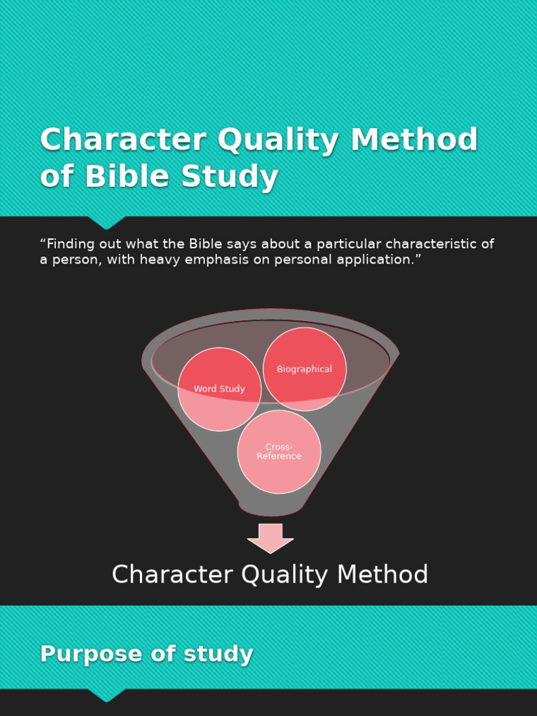 Bible Study: Character Quality Method | PDF