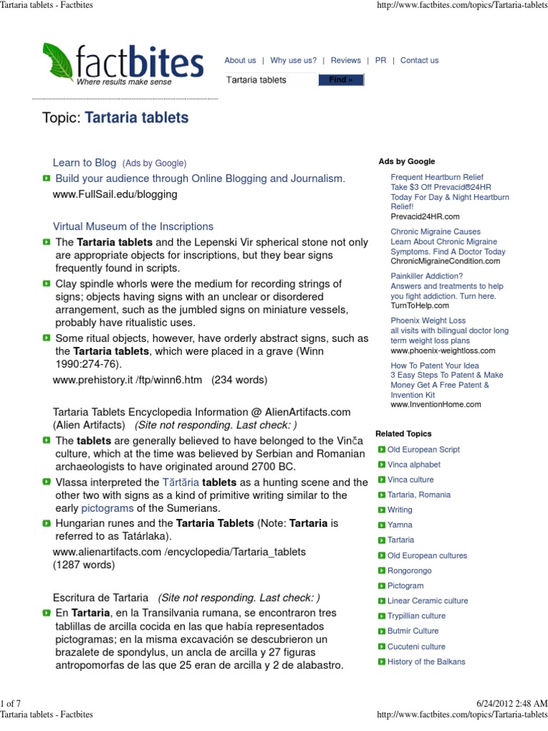 Tartaria Tablets | PDF | Writing