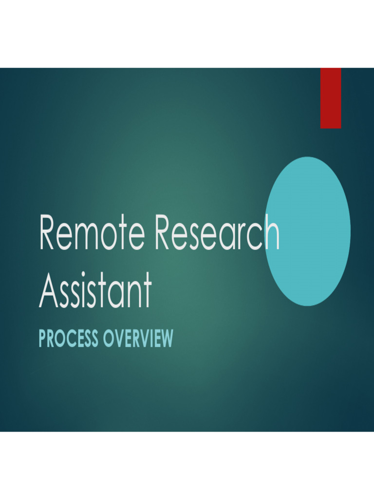 Remote Research Assistant | PDF