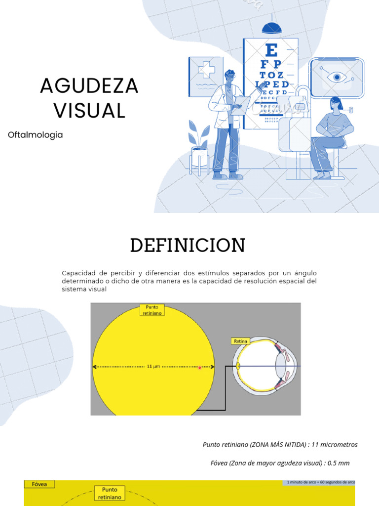 Presentación Óptica y Optometría Ilustrada Iconos Azul | PDF | Agudeza ...