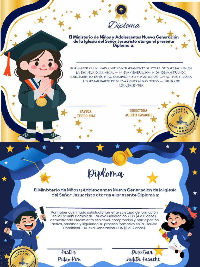 Diploma Ceremonia de Graduación Elegante Azul Marino (2) | PDF ...