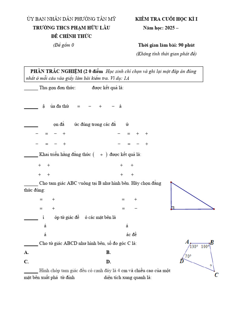 de-cuoi-hoc-ki-1-toan-8-nam-2025-2026-truong-thcs-pham-huu-lau-tp-hcm | PDF