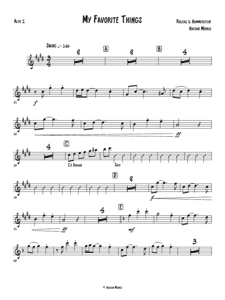 Partition Alto 1 : My Favorite Things | PDF
