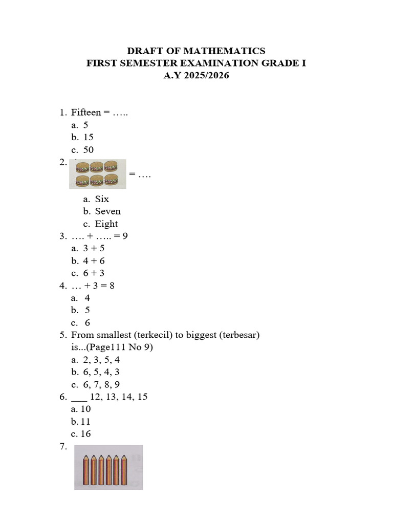 Draft of Mathematics First Semester | PDF | Chess | Chess Theory